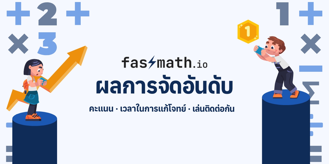 ผลการจัดอันดับ - Fastmath.io